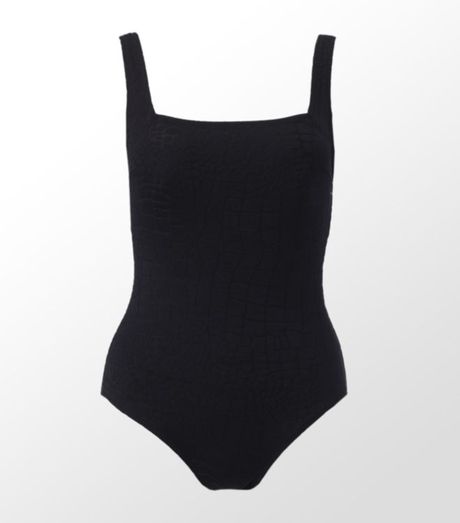 Gottex Square Neck Tank Swimsuit In Black Lyst