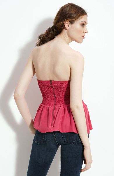 Parker Silk Corset Top In Pink Lyst