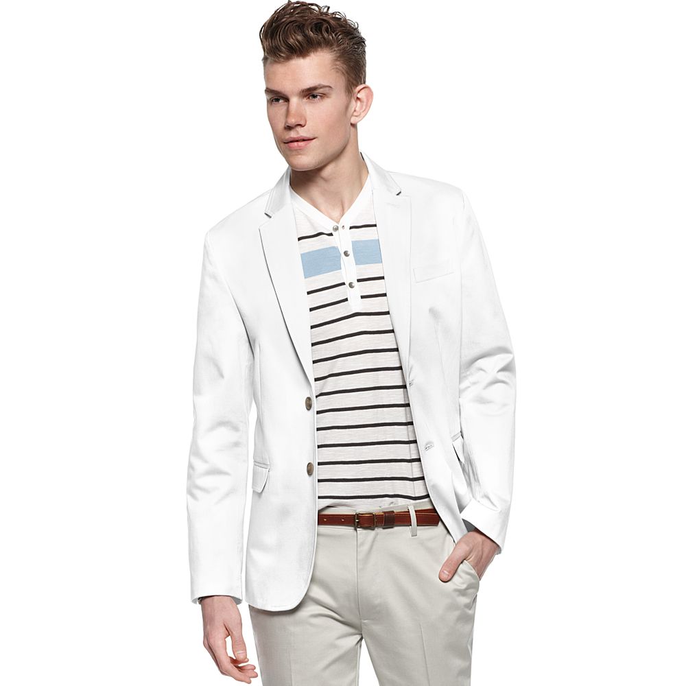 Kenneth Cole Reaction Sateen Sport Coat in White for Men | Lyst Kenneth Cole Reaction Sateen Sport Coat in White for Men | Lyst