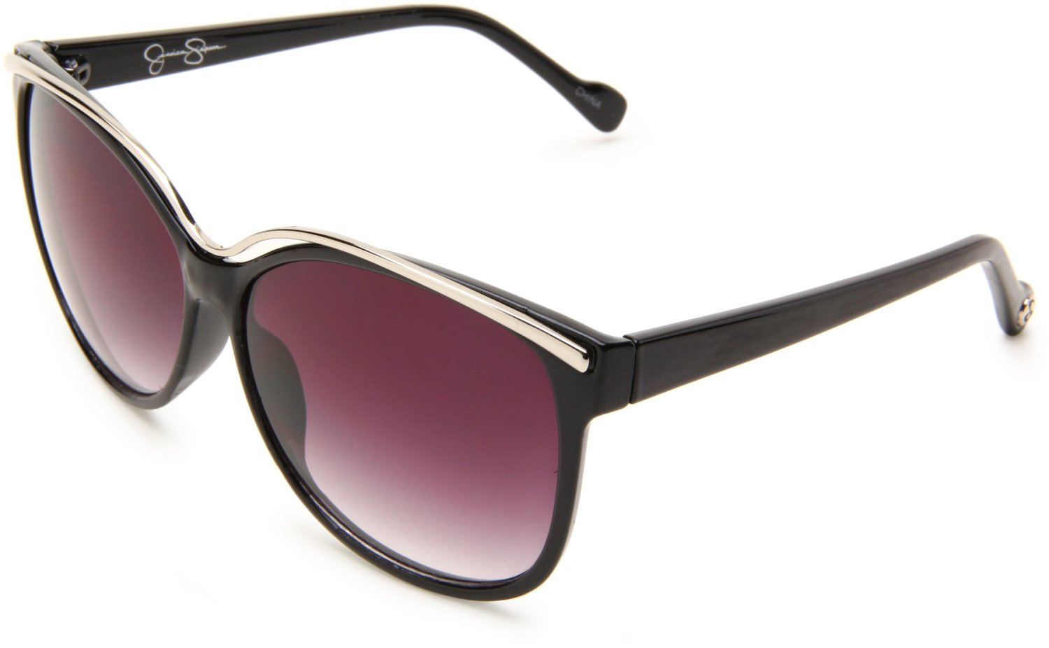 Jessica Simpson Jessica Simpson Womens J563 Cat Eye Sunglasses In Gray Black Framesmoke