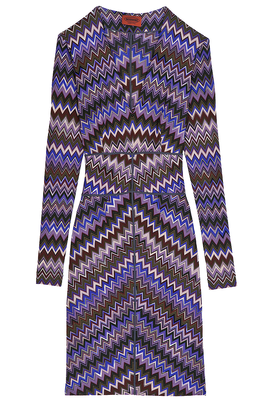 Missoni Zig Zag V Neck Dress in Blue (purple) | Lyst Missoni Zig Zag V Neck Dress in Blue (purple) | Lyst