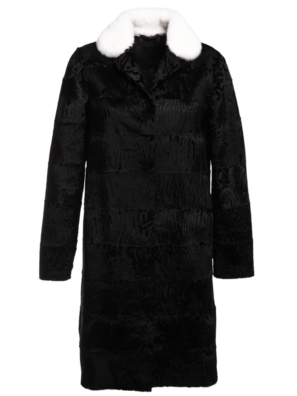 Liska Karakul Lamb Fur Coat in Black | Lyst Liska Karakul Lamb Fur Coat in Black | Lyst