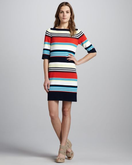 Milly Camden Striped Knit Dress In Multicolor Multi Lyst