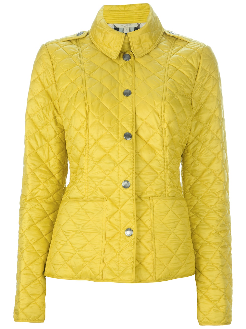 Burberry Kencott Quilted Jacket in Yellow | Lyst Burberry Kencott Quilted Jacket in Yellow | Lyst