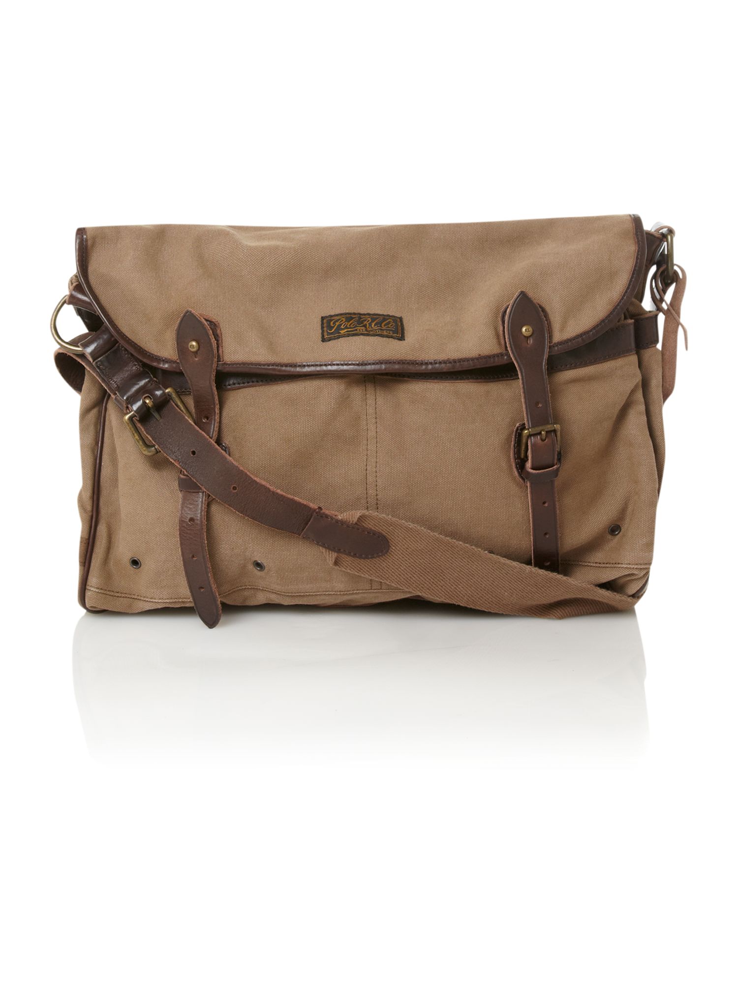 Polo Ralph Lauren New Messenger Bag In Beige For Men Khaki Lyst
