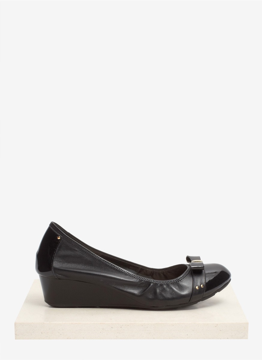 Cole Haan Monica Ballet Wedge Pumps in Black | Lyst Cole Haan Monica Ballet Wedge Pumps in Black | Lyst