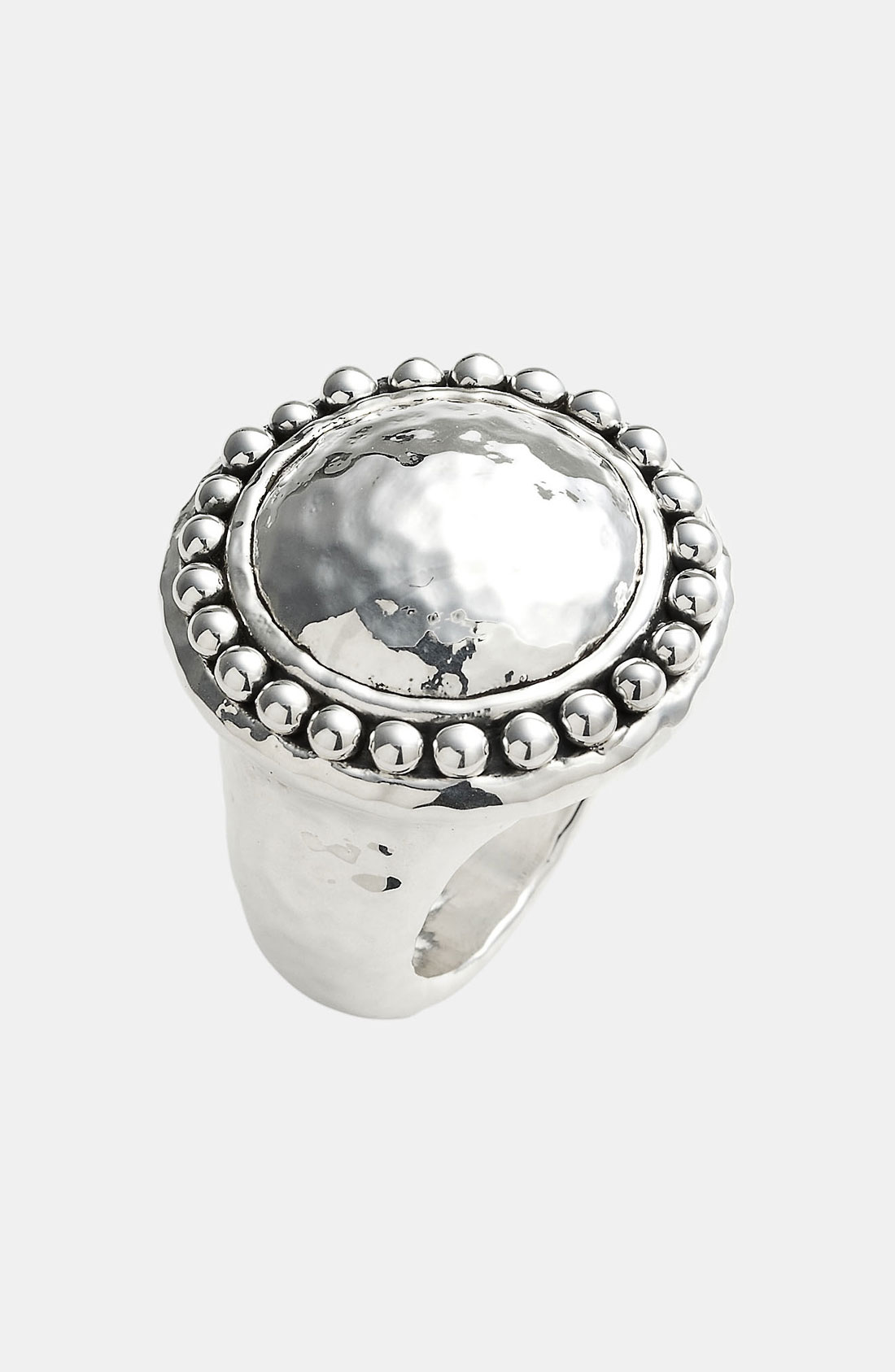 Simon Sebbag Prosecco Hammered Round Ring In Silver Sterling Silver Lyst