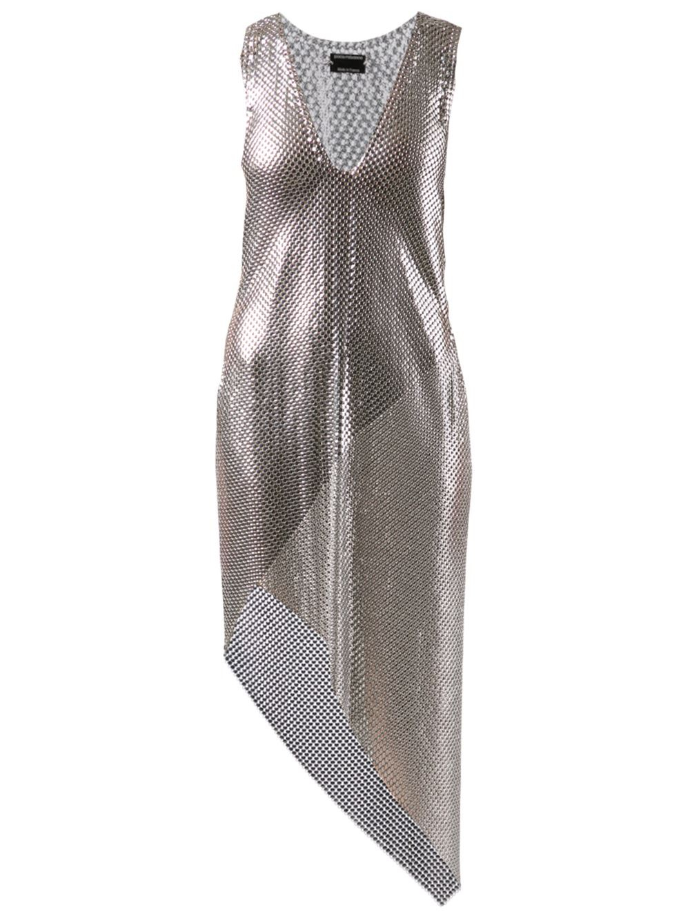 Paco Rabanne Chainmail Dress In Silver Metallic Lyst