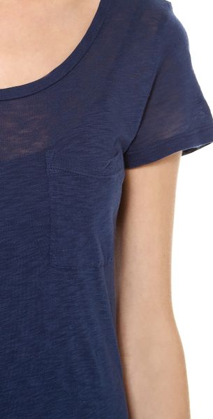 Splendid Tshirt Maxi Dress With Slit In Blue Navy Lyst
