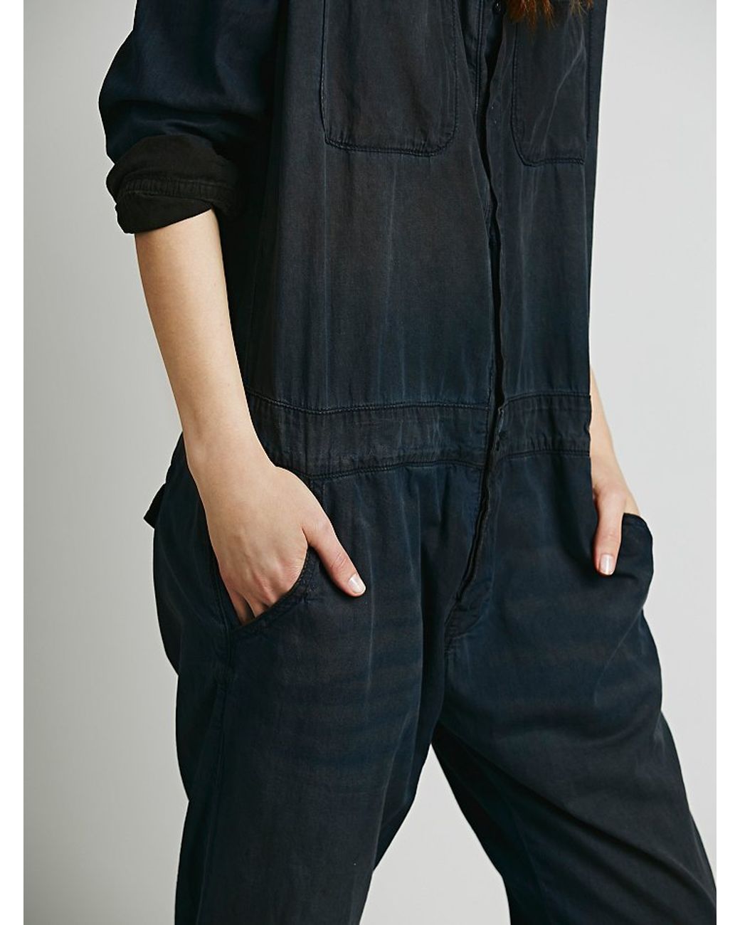 Free People Mechanic Jumpsuit in Black | Lyst