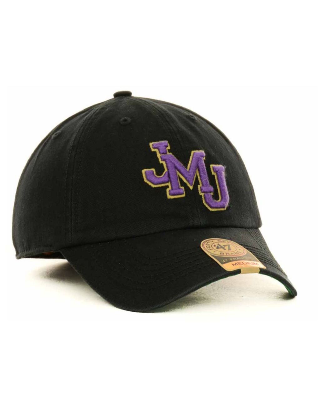 47 Brand James Madison Dukes Ncaa '47 Franchise Cap in Black for Men | Lyst