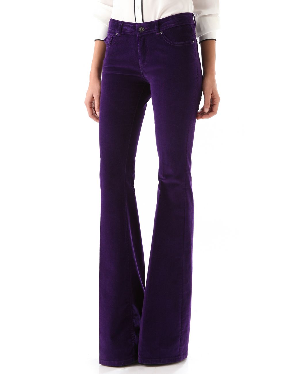 Rachel Zoe Rachel Corduroy Flare Pants in Purple | Lyst
