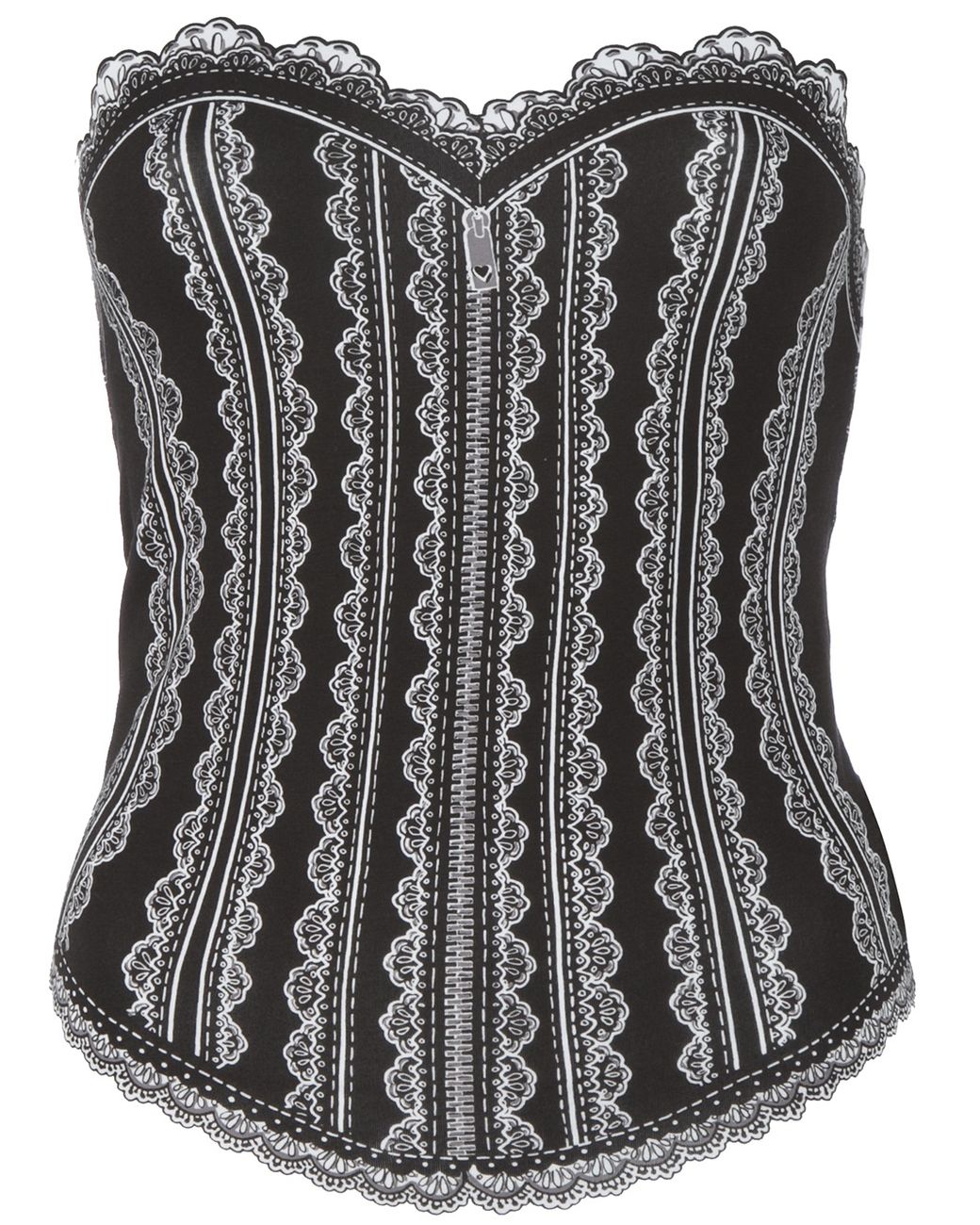 Love Moschino Corset Print Tshirt in Black | Lyst