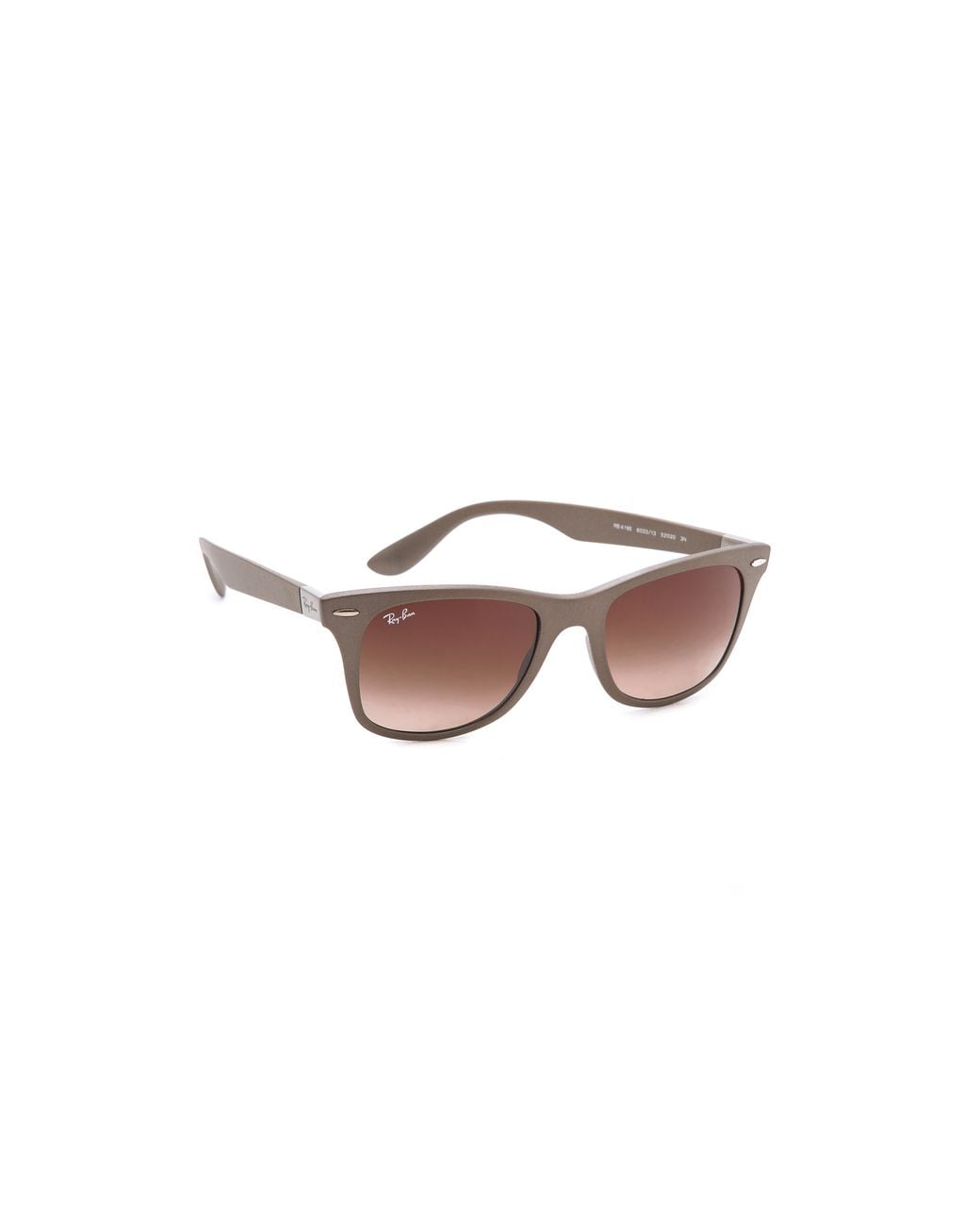 Ray-Ban Light Force Matte Wayfarer Sunglasses in Brown | Lyst