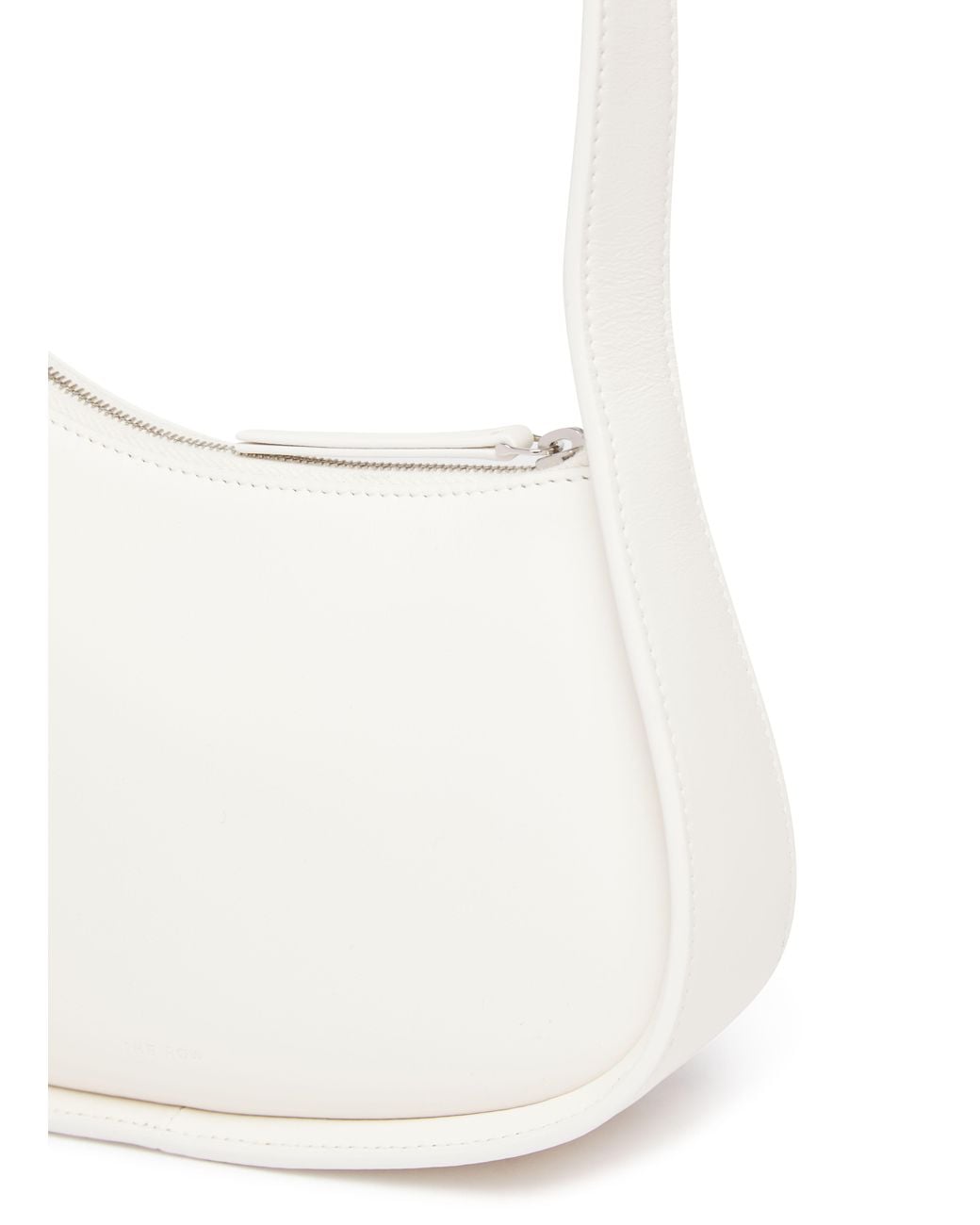 The Row Half Moon Shoulder Bag in White | Lyst
