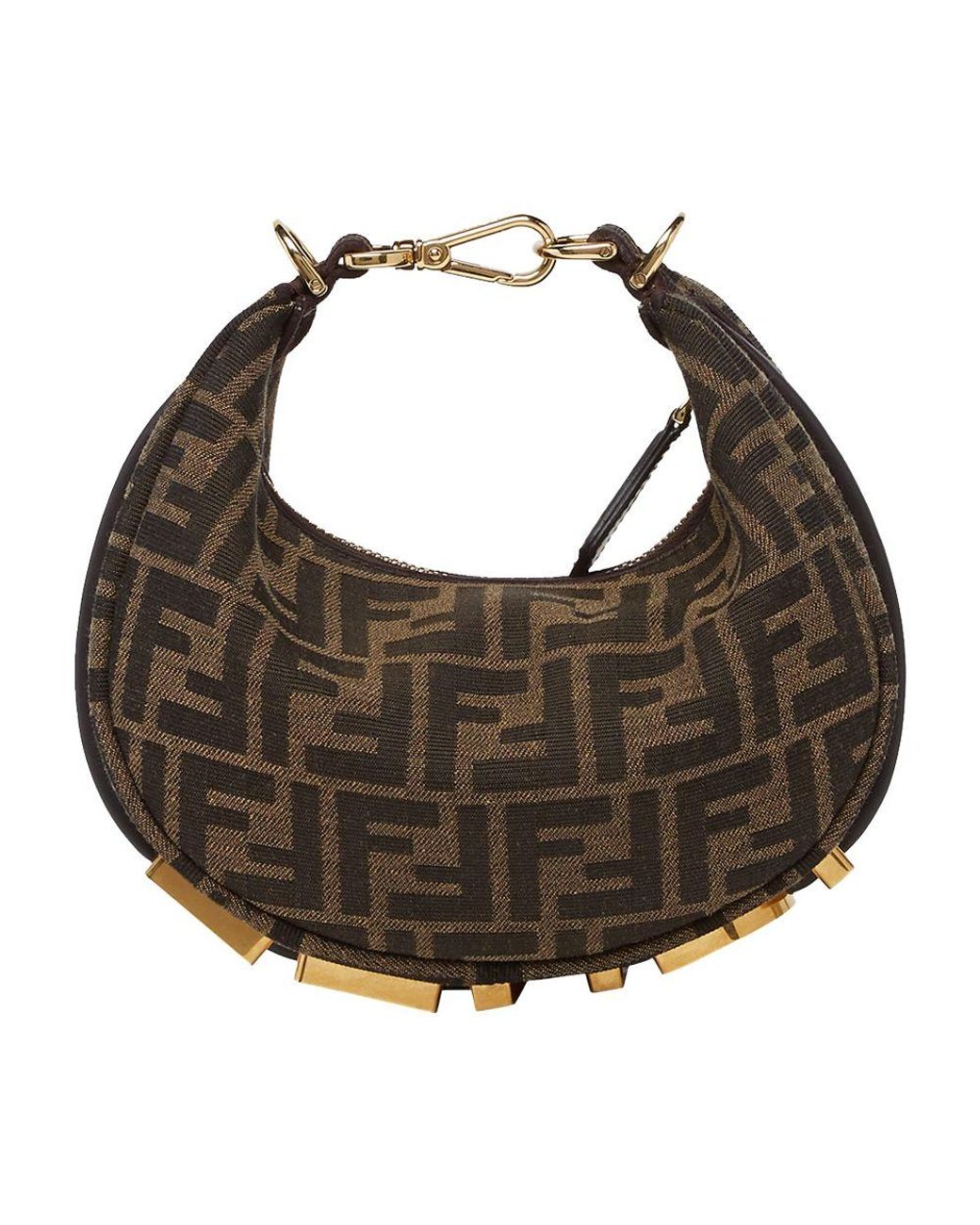 Fendi Mini Graphy Hobo Bag in Brown | Lyst