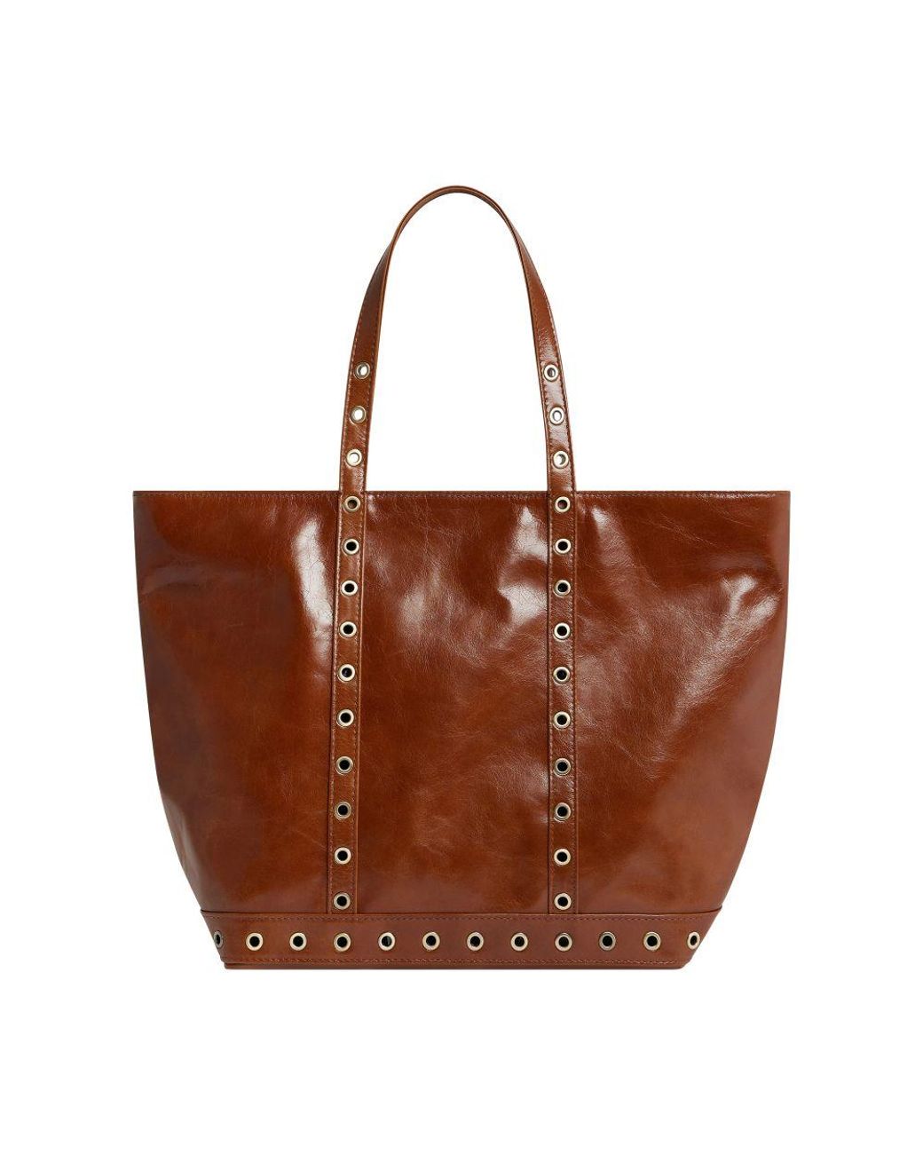 Vanessa Bruno Crinkled Leather L Cabas Tote Bag in Brown | Lyst