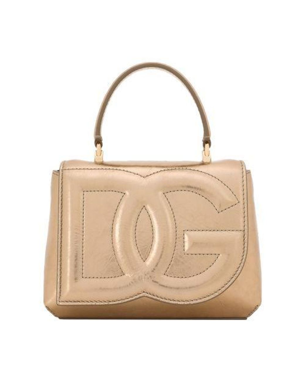 Dolce & Gabbana Dg Logo Bag Top-handle Bag in Natural | Lyst
