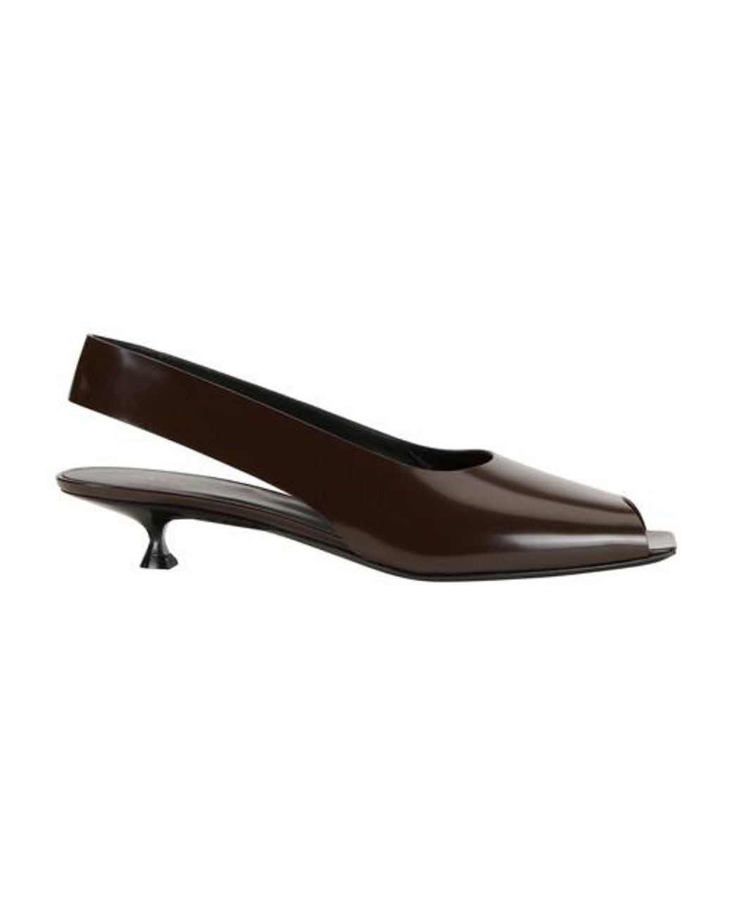 The Row Sharp Slingback Pumps in Brown | Lyst