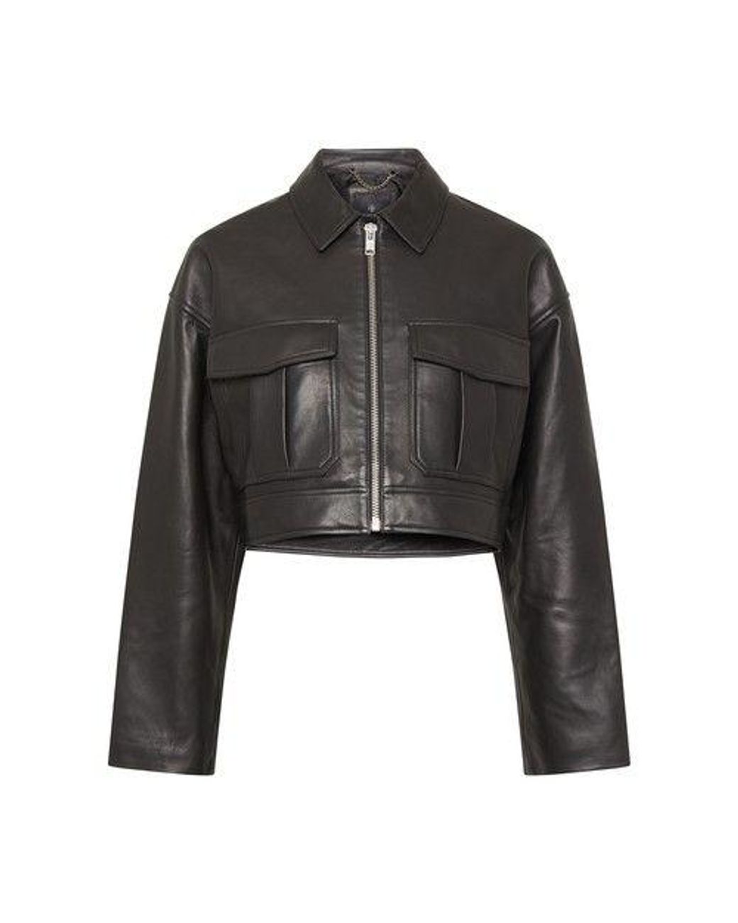 Anine Bing Christian Leather Jacket in Black | Lyst