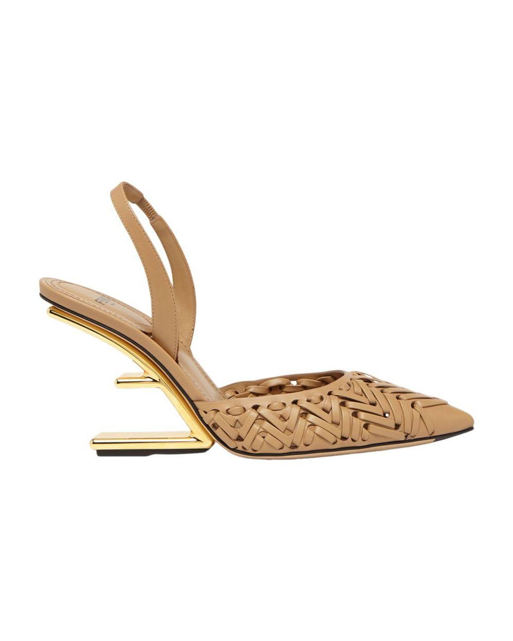 Fendi First Slingbacks in Metallic | Lyst