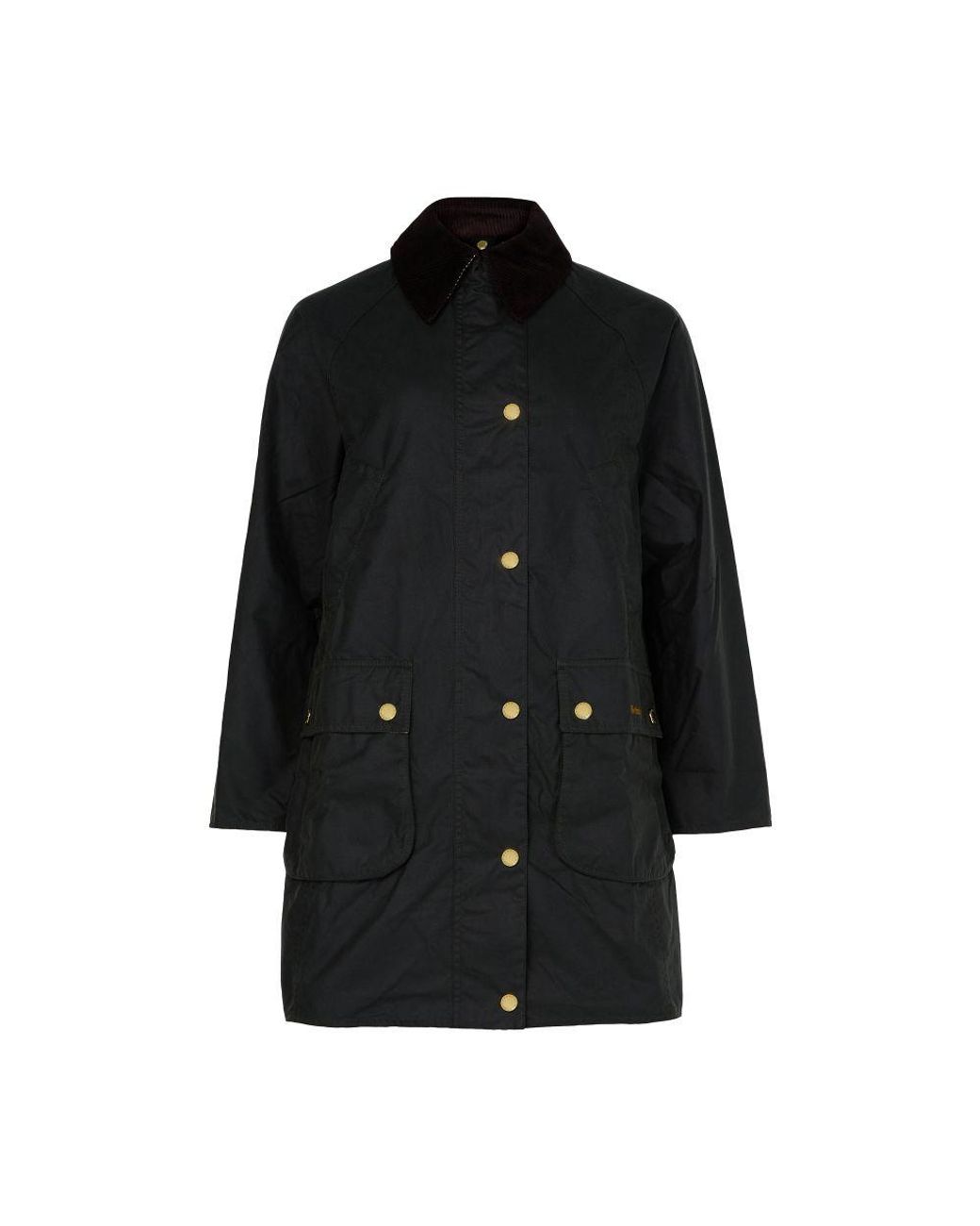 Barbour Long Beadnell Wax Jacket in Black | Lyst