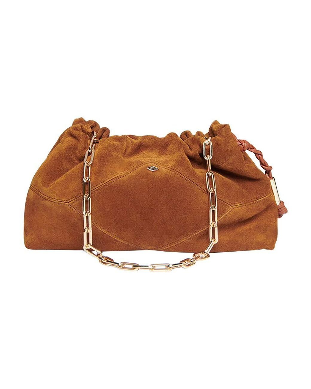 Ba&sh June Suede Bag in Brown | Lyst