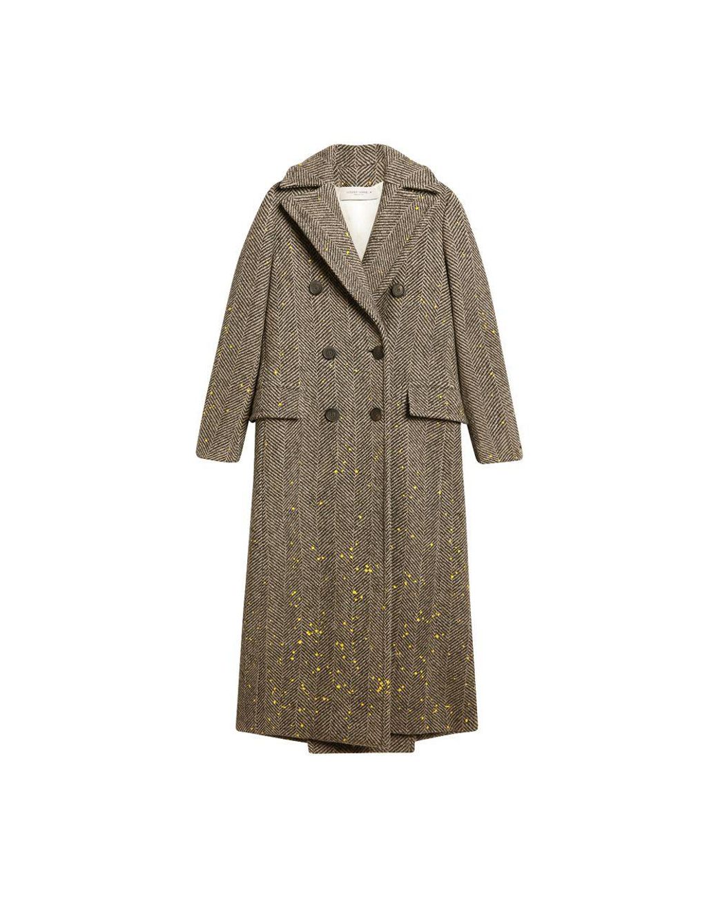 Golden Goose Berhen Long Coat in Brown | Lyst