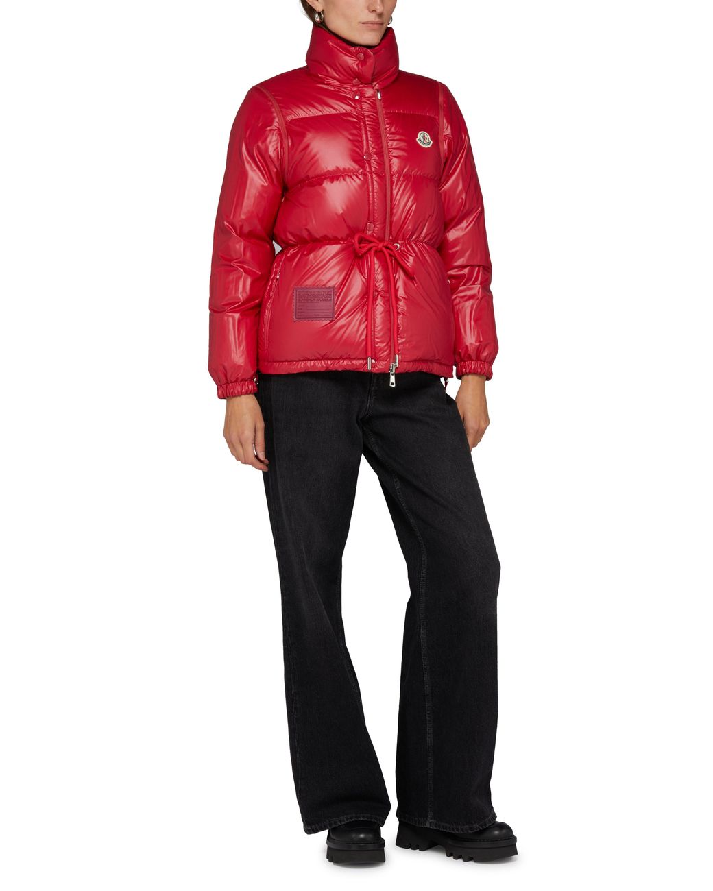 Moncler Reversible Puffer Short Jacket in Red | Lyst