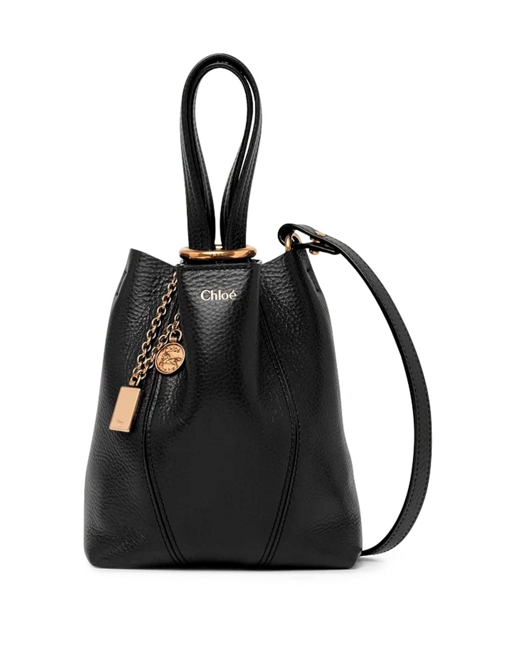Chloé Small Chloé Spin Tote Bag in Black | Lyst