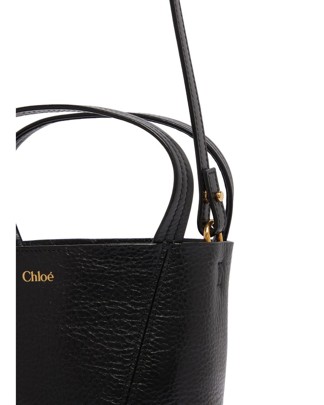 Chloé Small Chloé Spin Tote Bag in Black | Lyst