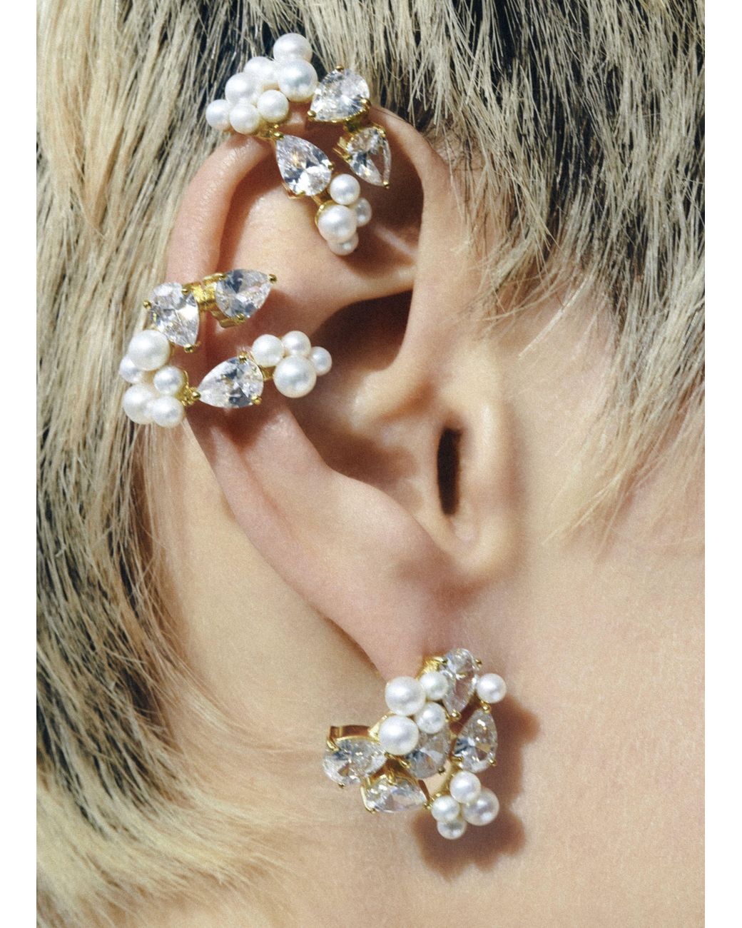 Completedworks Pearl And Zirconia Recycled Vermeil Earrings in Metallic ...
