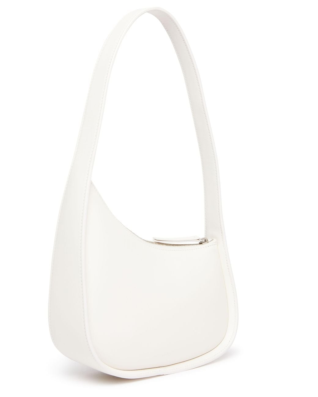 The Row Half Moon Shoulder Bag in White | Lyst