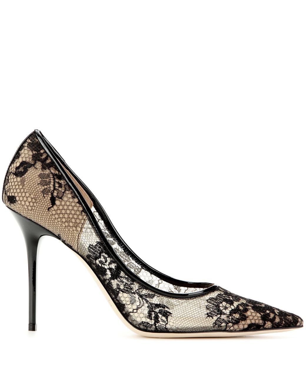 Jimmy Choo Abel Lace Pumps in Black | Lyst