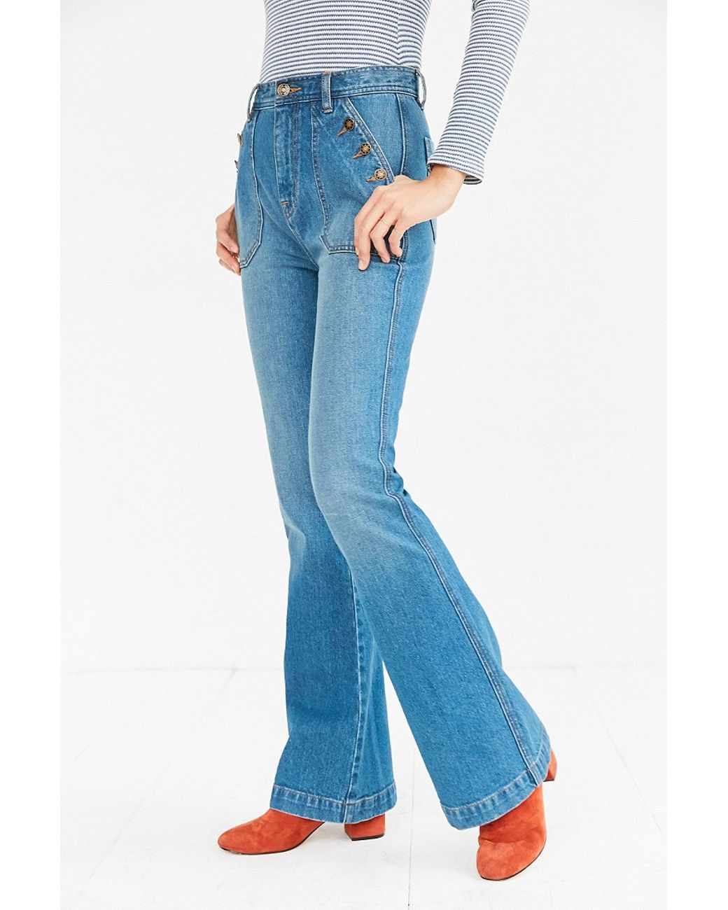 BDG Sailor High-rise Flare Jean in Blue | Lyst