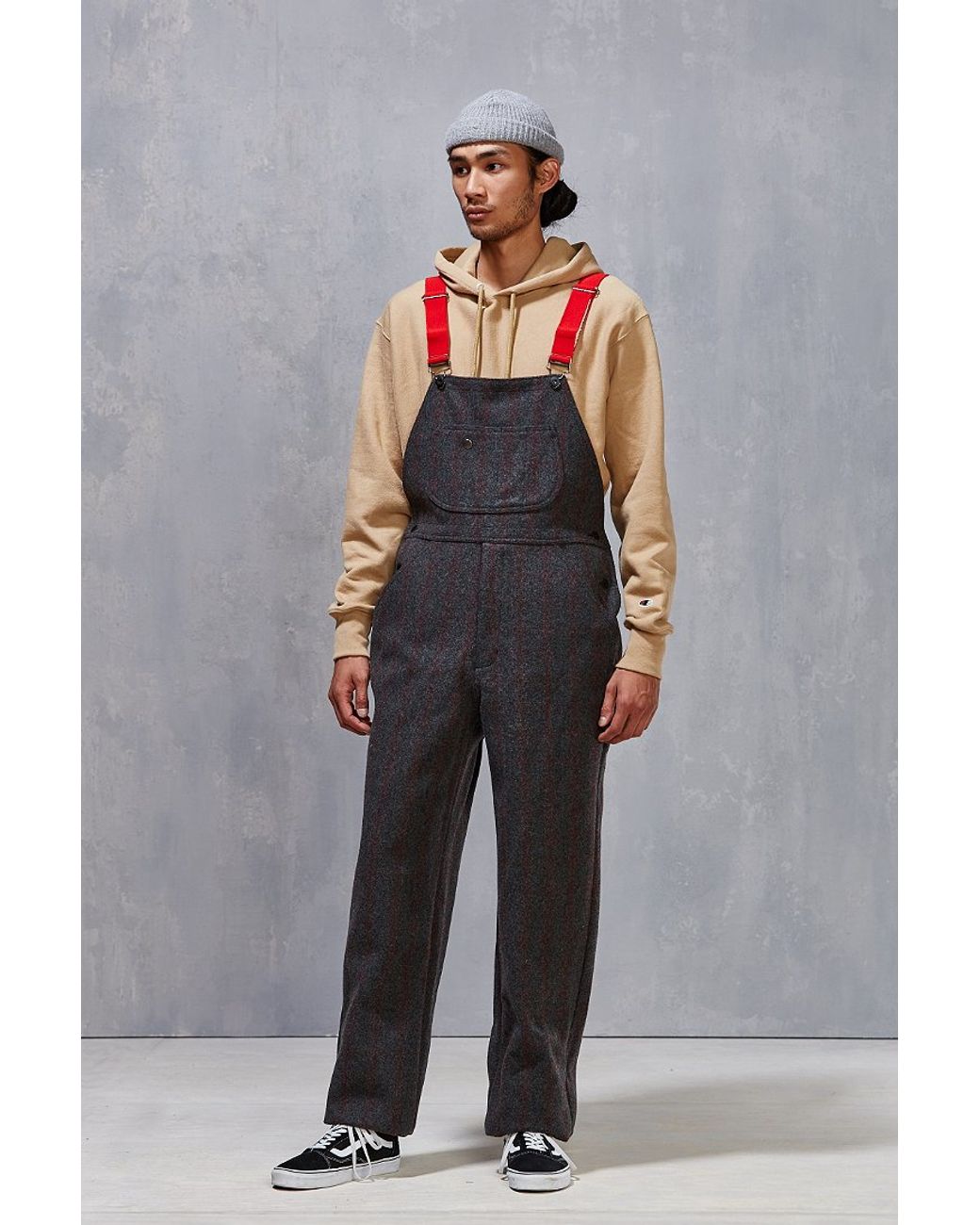 Woolrich Malone Wool Overall in Gray for Men | Lyst