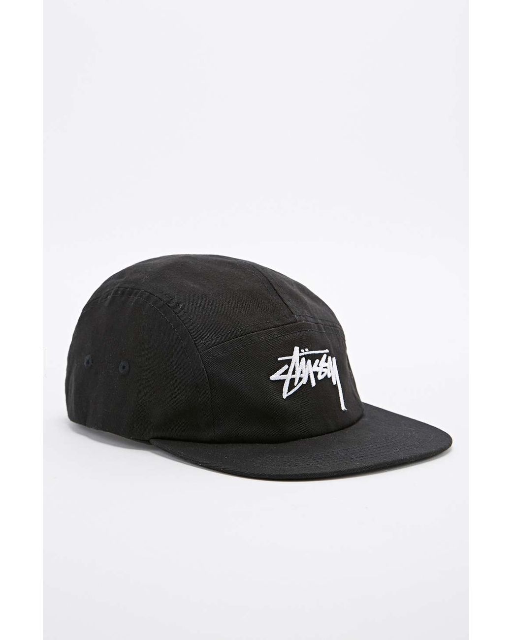 Stussy 5-panel Cap In Black for Men | Lyst UK