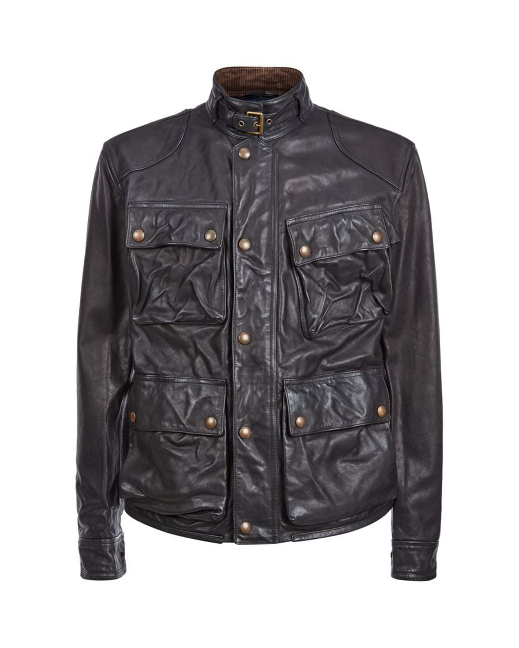 Polo Ralph Lauren Southbury Leather Biker Jacket in Black for Men | Lyst UK