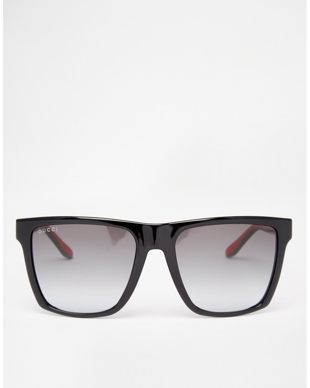 Gucci Wayfarer Style Sunglasses In Black For Men Lyst