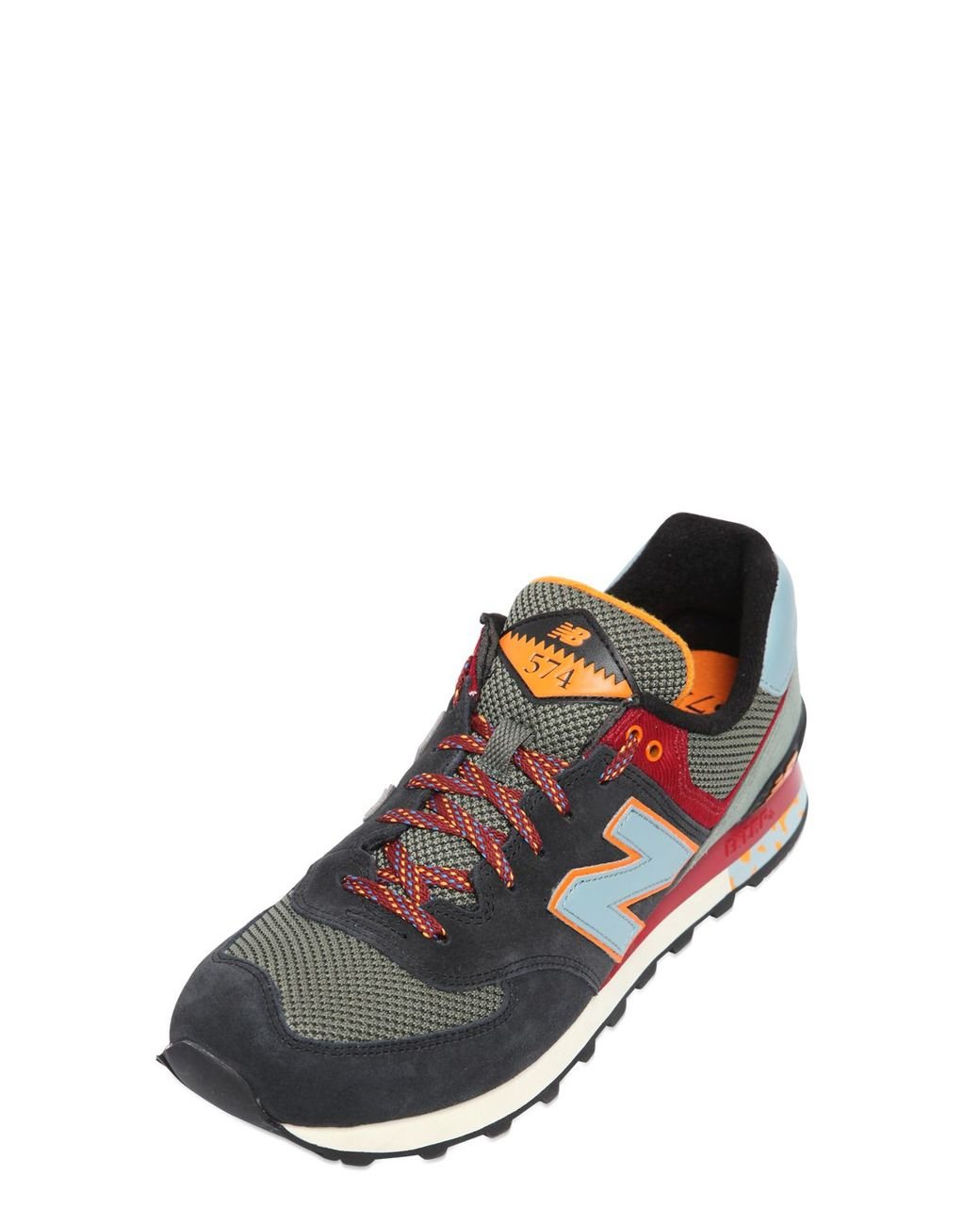 New Balance 574 Suede & Cordura Sneakers | Lyst