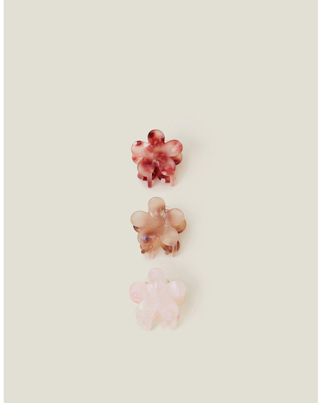 Accessorize 3-Pack Mini Flower Claw Clips in Pink | Lyst UK
