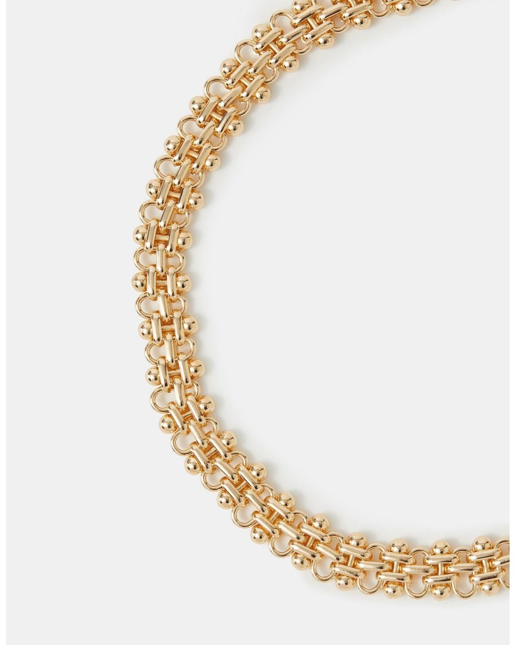 Accessorize Double Box Bead Link Necklace in Brown | Lyst UK