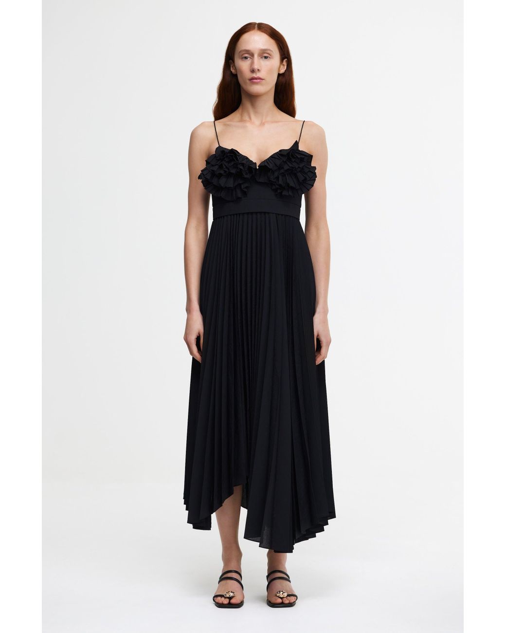 Acler Maxi Dress, Polyester in Black | Lyst UK