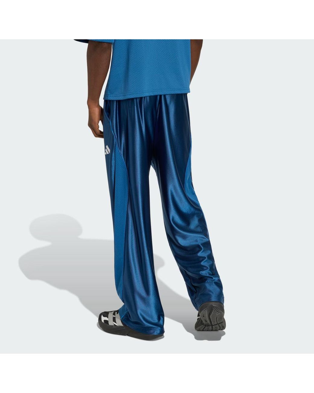 adidas Stadium Shiny Tricot Tracksuit Bottoms in Blue for Men | Lyst UK