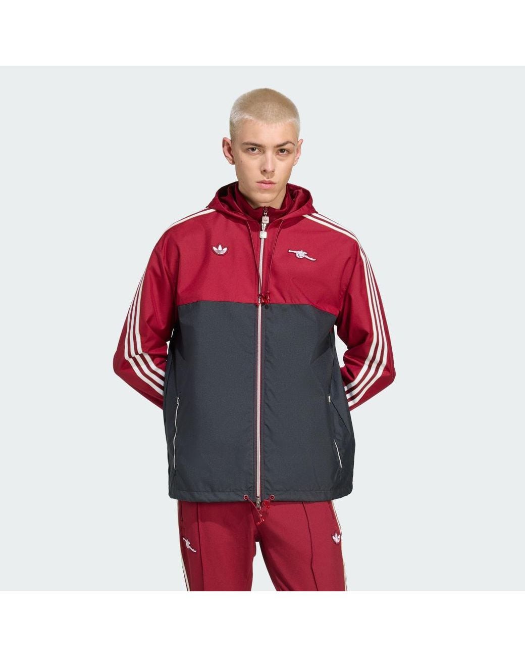 adidas Arsenal Terrace Icons Parka in Red for Men | Lyst UK
