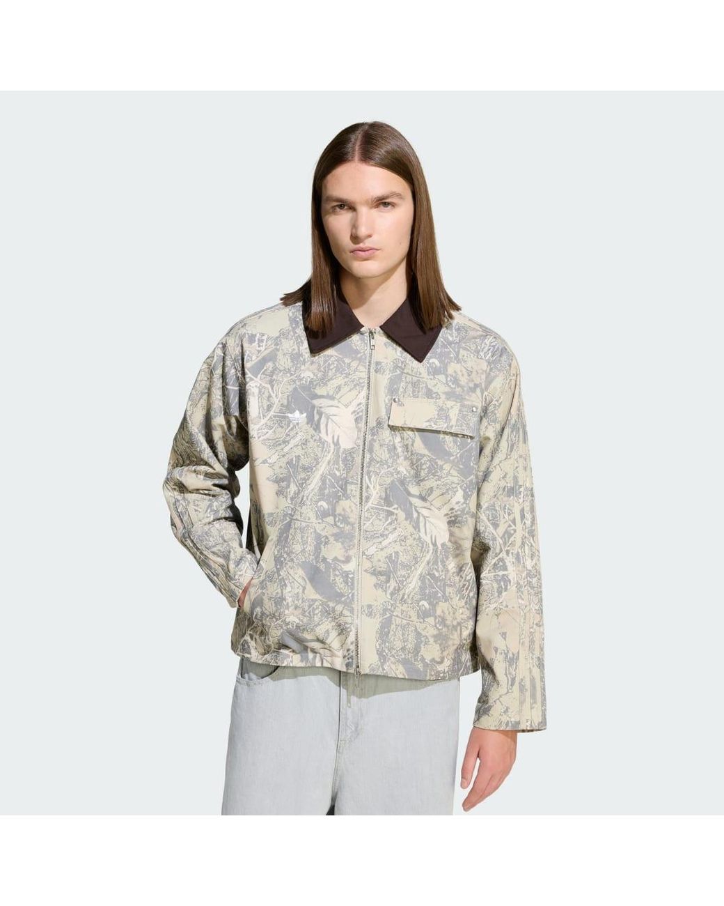 adidas Originals Workwear Canvas Jacket in Grey for Men | Lyst UK