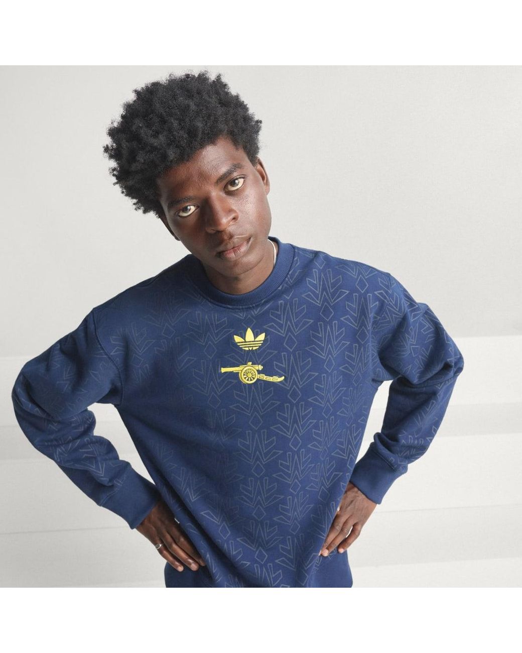 adidas Arsenal Fc Lfstlr Crew in Blue for Men | Lyst UK