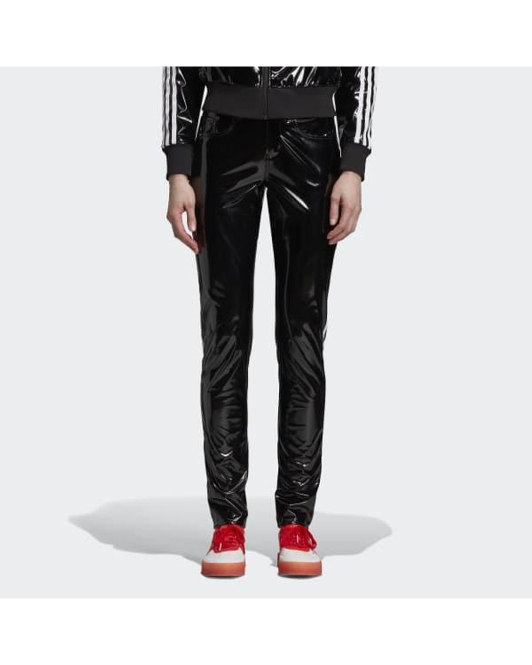 adidas Denim Fiorucci Vinyl Track Pants in Black | Lyst