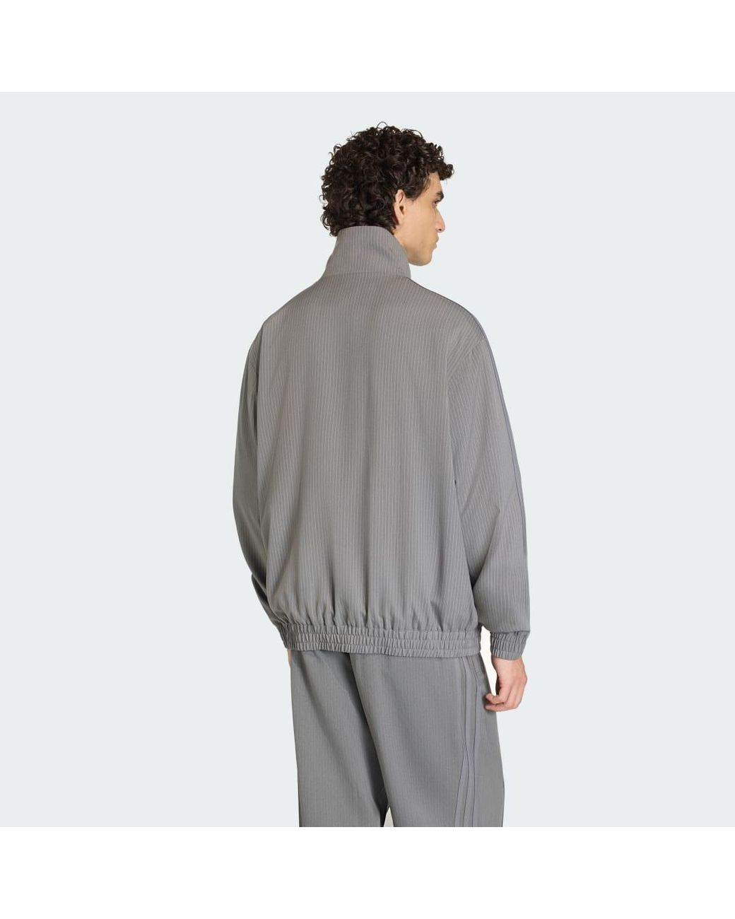 adidas Firebird Loose Pinstripes Track Top in Grey for Men | Lyst UK