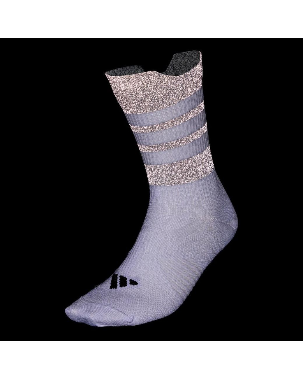 adidas Run X Reflective Socks in White | Lyst UK
